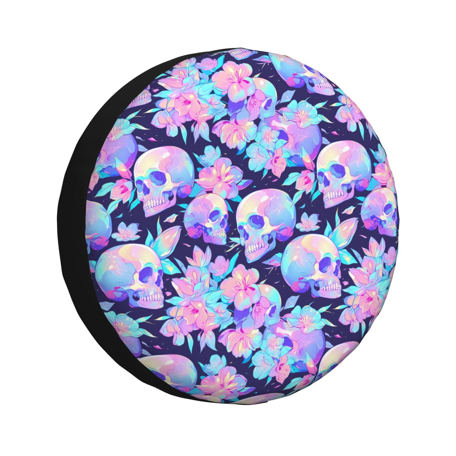 Kdxio pinkk flower crystal Skull for Tire Cover Wheel Protectors Tyre ...