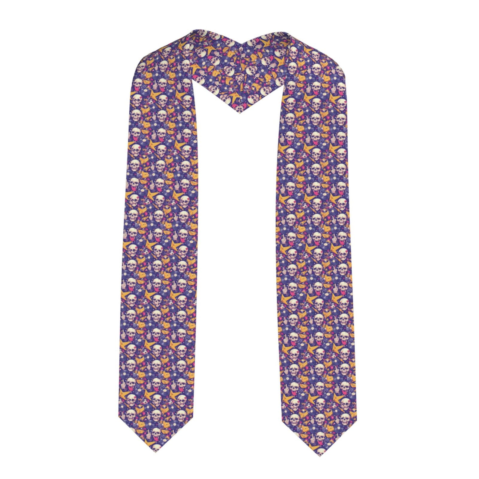 Kdxio rock Skull record Graduation Stole Class, Graduation Sash, Unisex ...