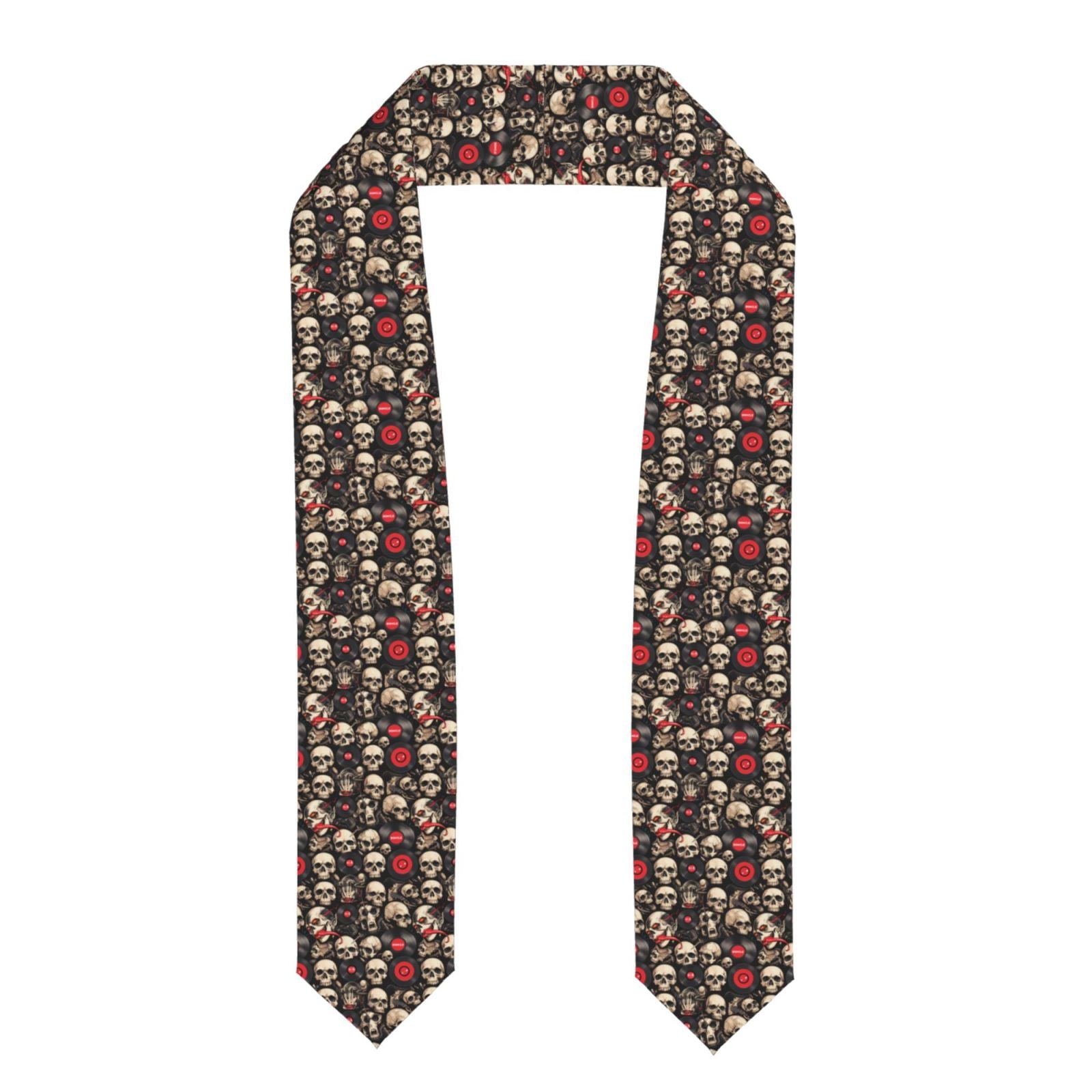 Kdxio rock record Skull Graduation Stole Class, Graduation Sash, Unisex ...