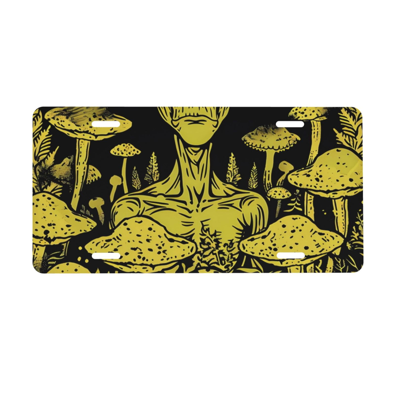Kdxio saucerman Mushroom Forest License Plate Car Front License Plate ...