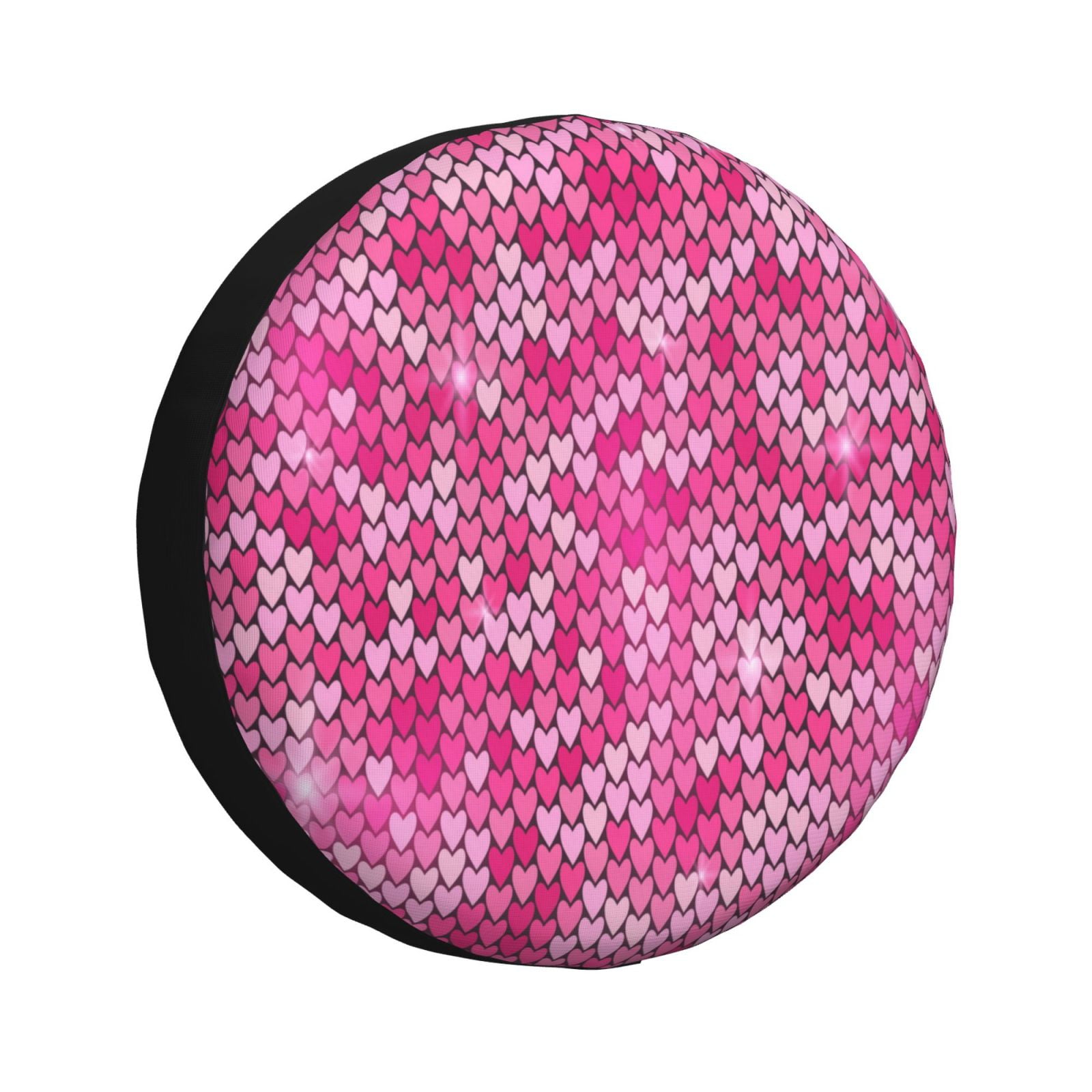 Kdxio shiny with pink heart Tire Cover Wheel Protectors Tyre Covers ...