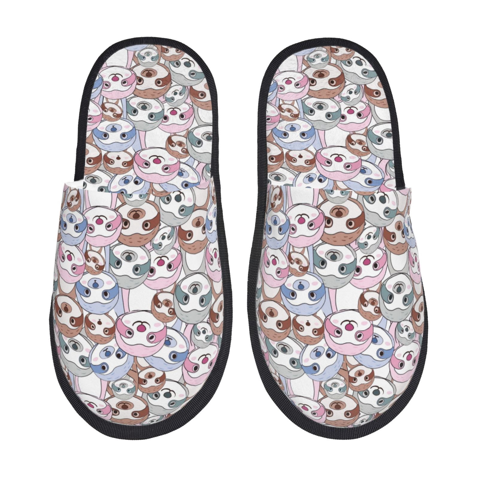 Kdxio sloth cartoon Slippers Fuzzy House Slippers, Cozy Slippers for ...