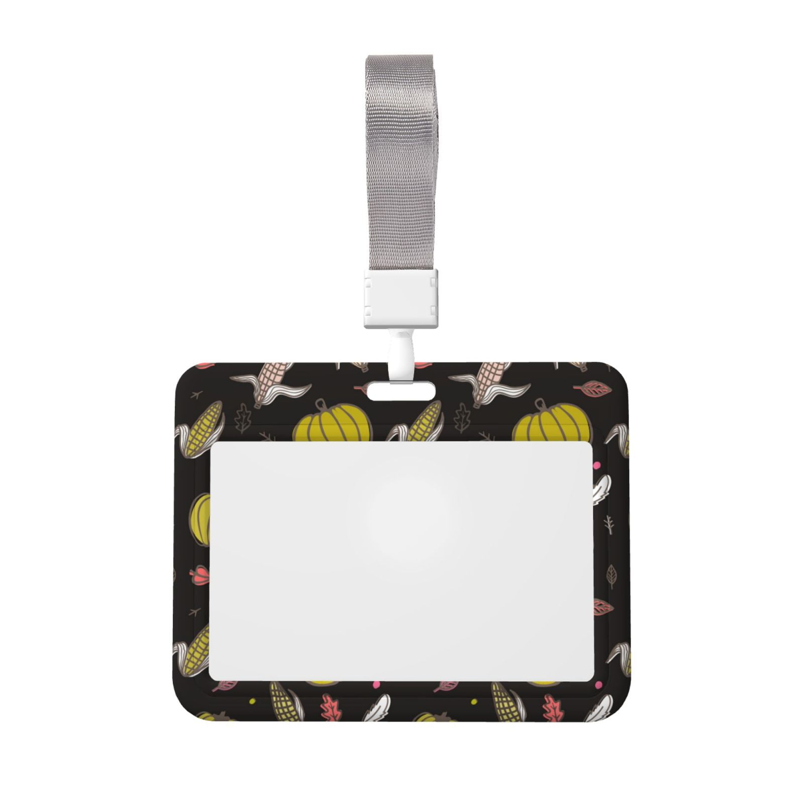 Kdxio yellow Pumpkin Corn Card Badge Holder Work Badge Sleeve for ...