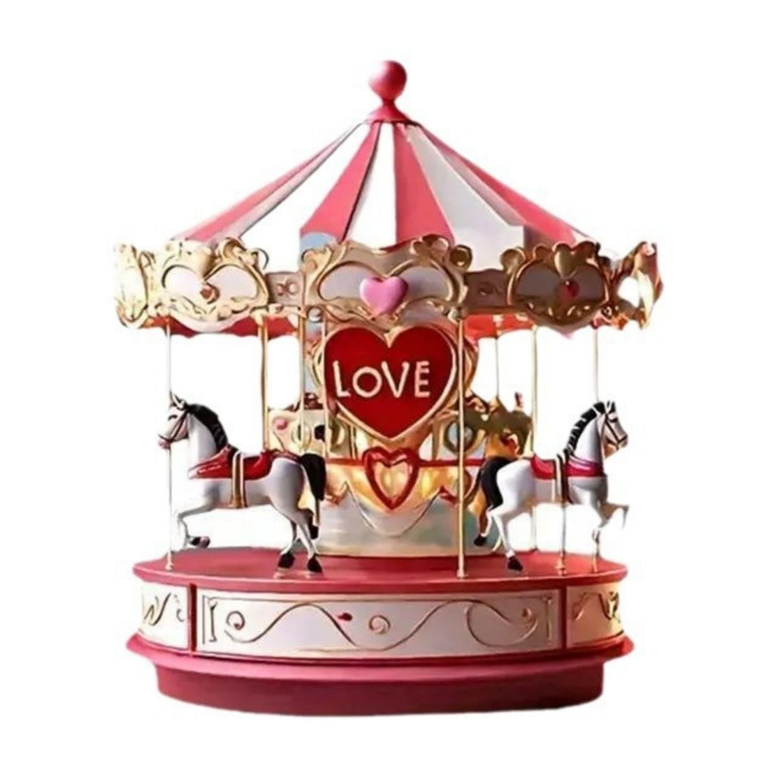 Ke1Clo Acrylic Carousel Keychain, Car Accessory with Rope Pendant ...