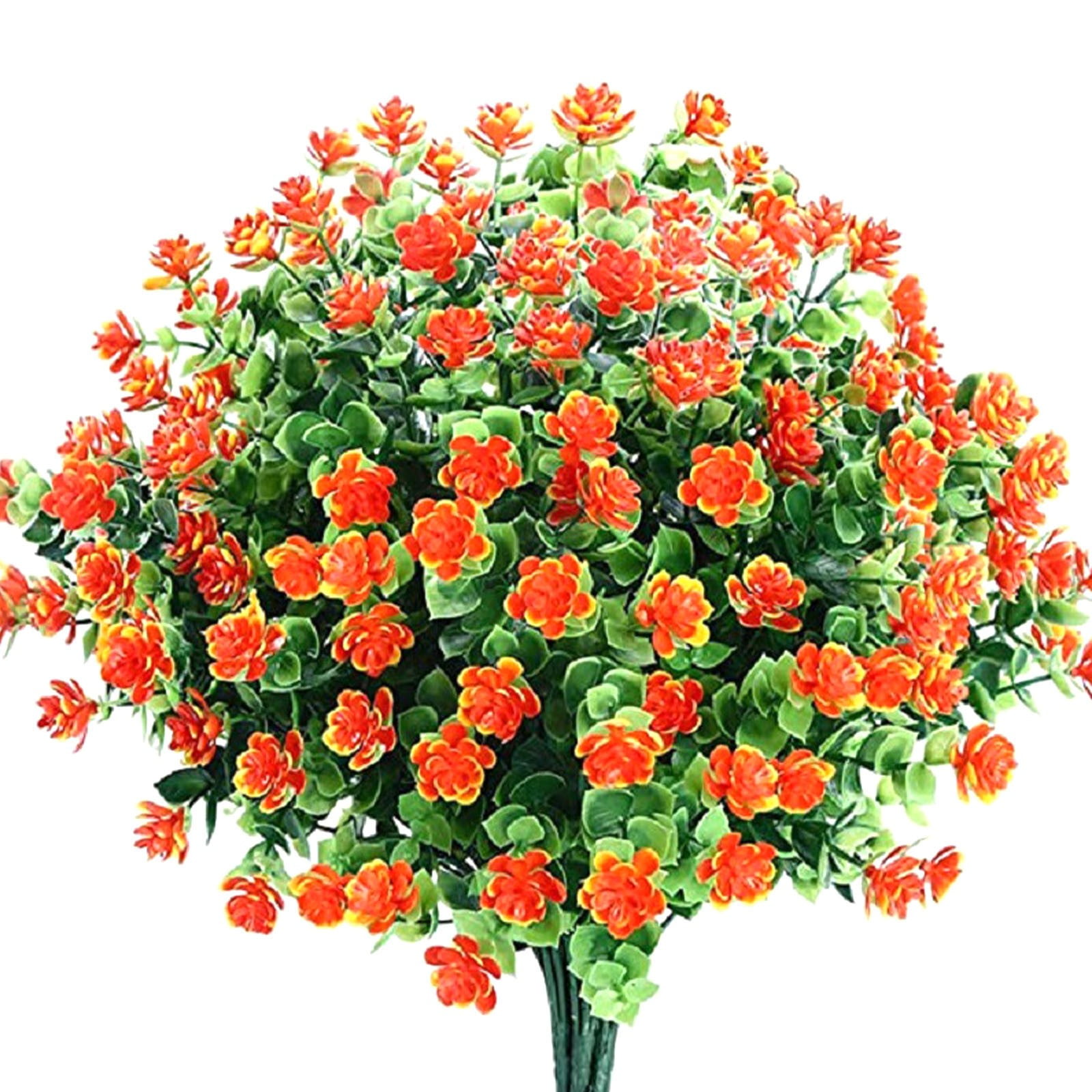 Ke1Clo Artificial Flowers, 6 Bundles Fake Faux Plastic Plants, No Fade ...