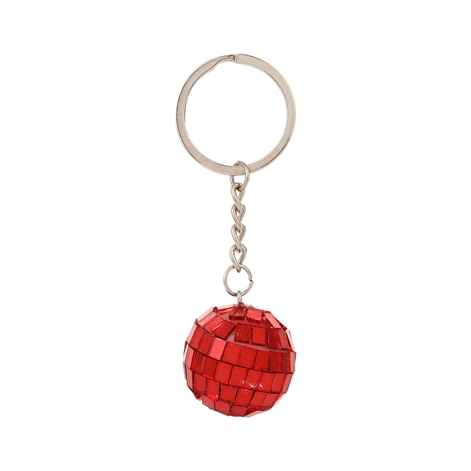Ke1Clo Disco Ball Keychain, Mini Disco Balls Keychains, Red Small Disco ...