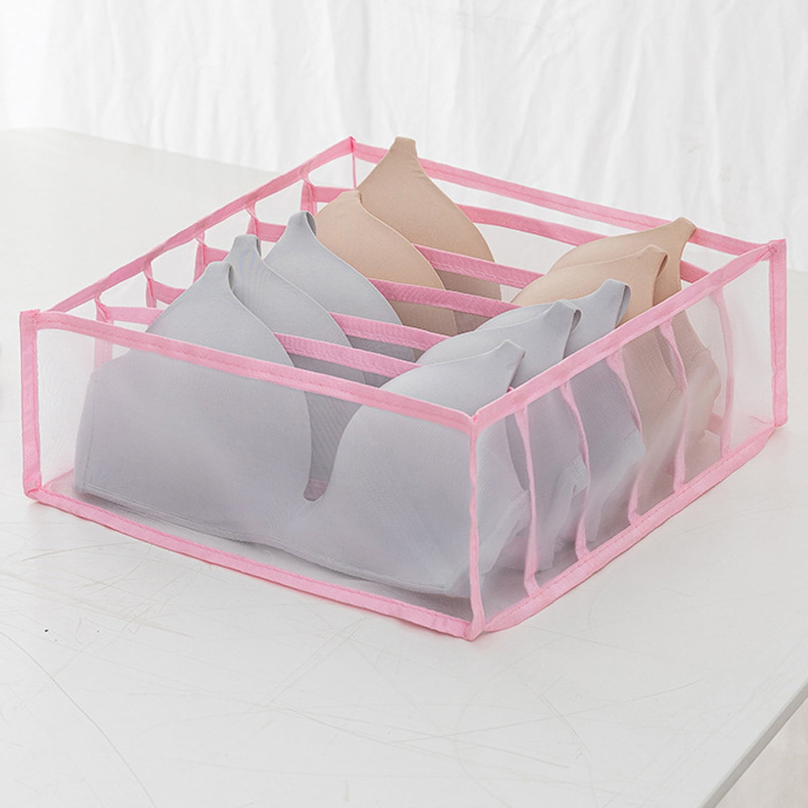 Ke1Clo Foldable Mesh Underwear Storage Box under $5! Compartment ...