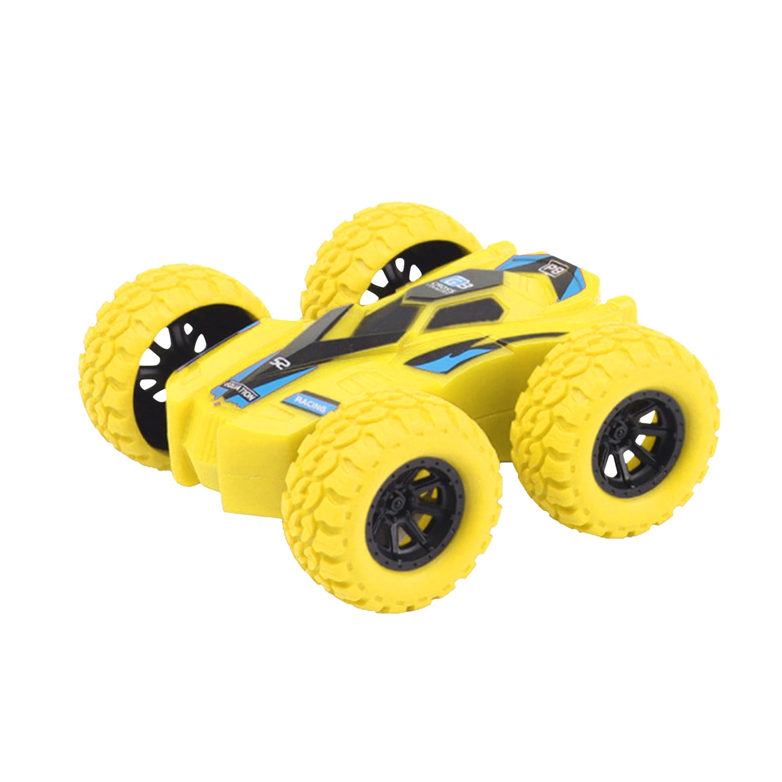 Ke1Clo Monster Truck Toys (Yellow), Friction Powered Toy Cars Double ...
