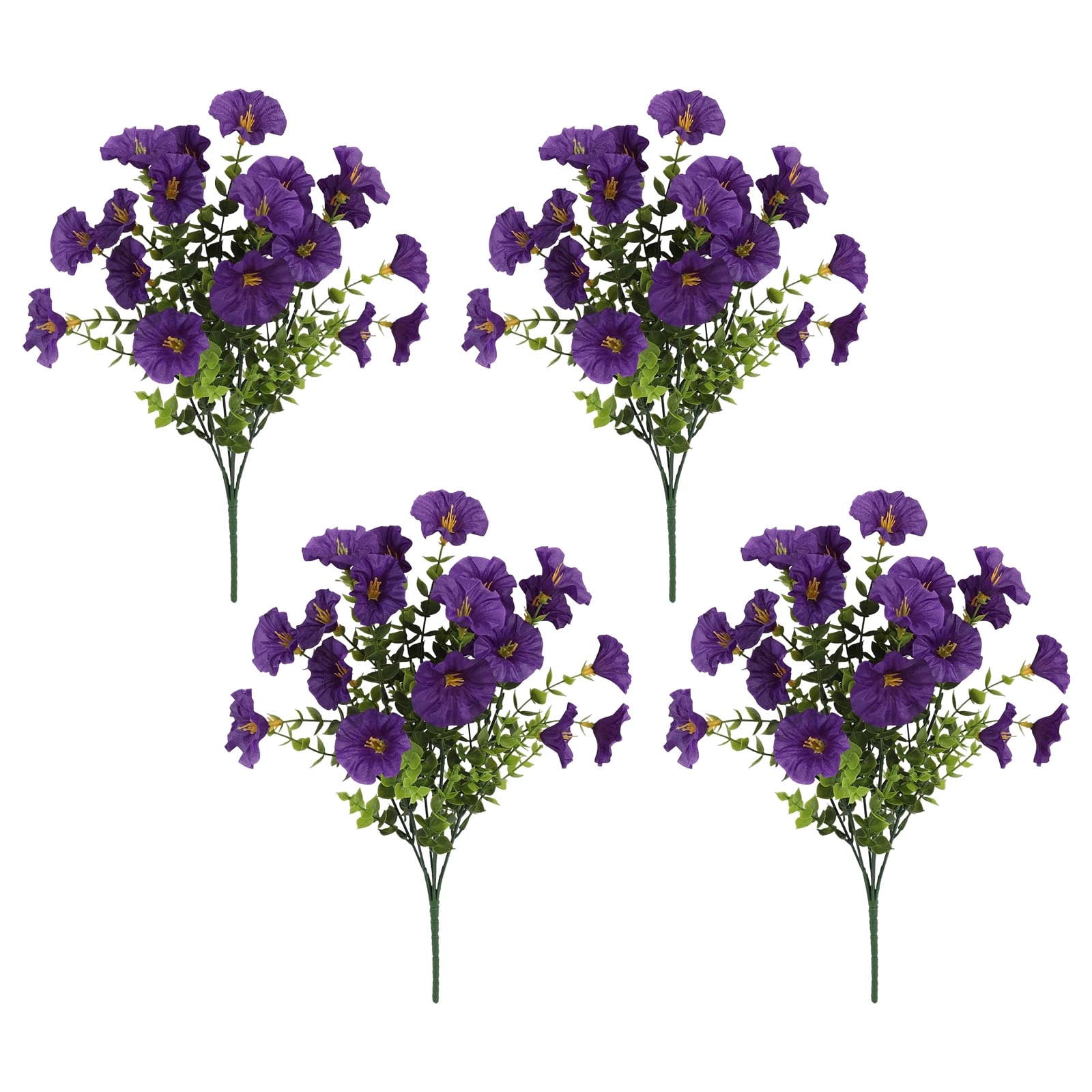 Ke1Clo Outdoor Artificial Flowers Set Realistic Silk Plants Weather ...