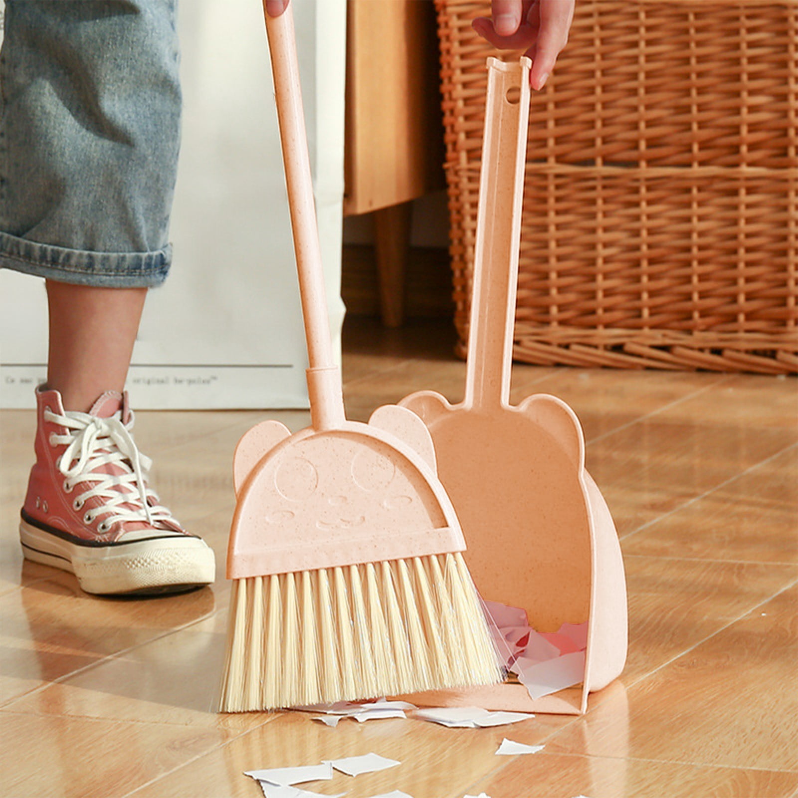 Ke1Clo Small Broom and Dustpan Set for Kids, Kids Cleaning Set Children ...