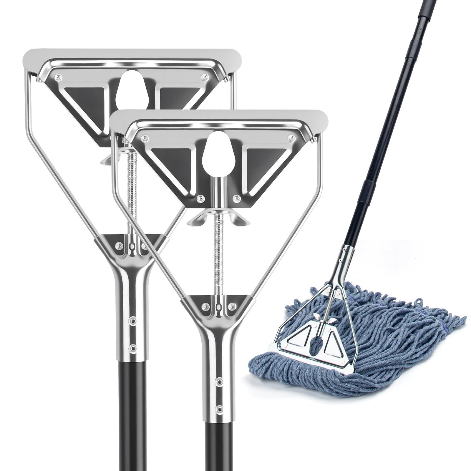 KeFanta 60" Metal Mop Handle Commercial Heavy Duty, Quick Change ...