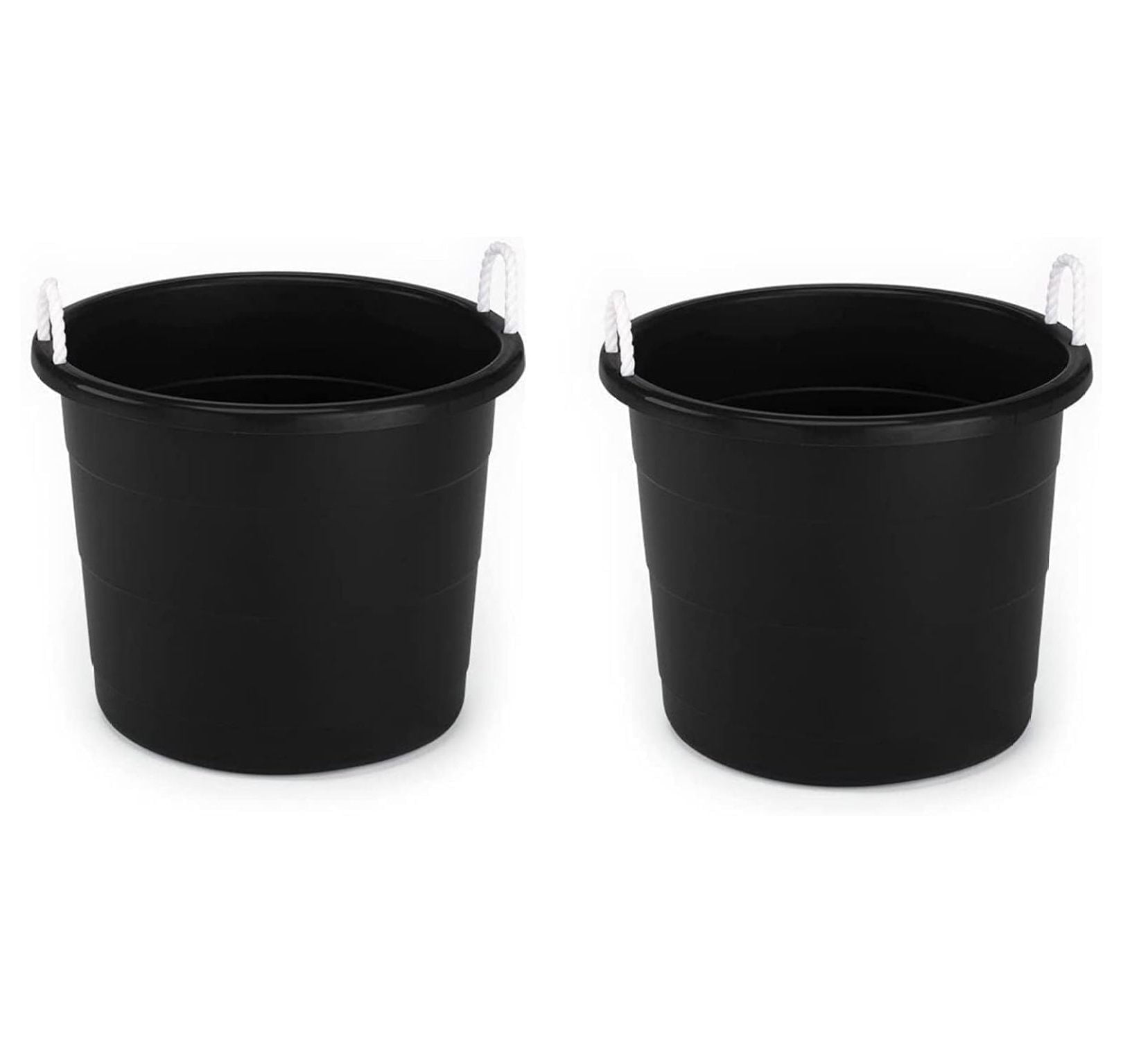 KeLiang 17-Gallon Black Plastic Round Utility Tub, 2 Pack - Walmart.com