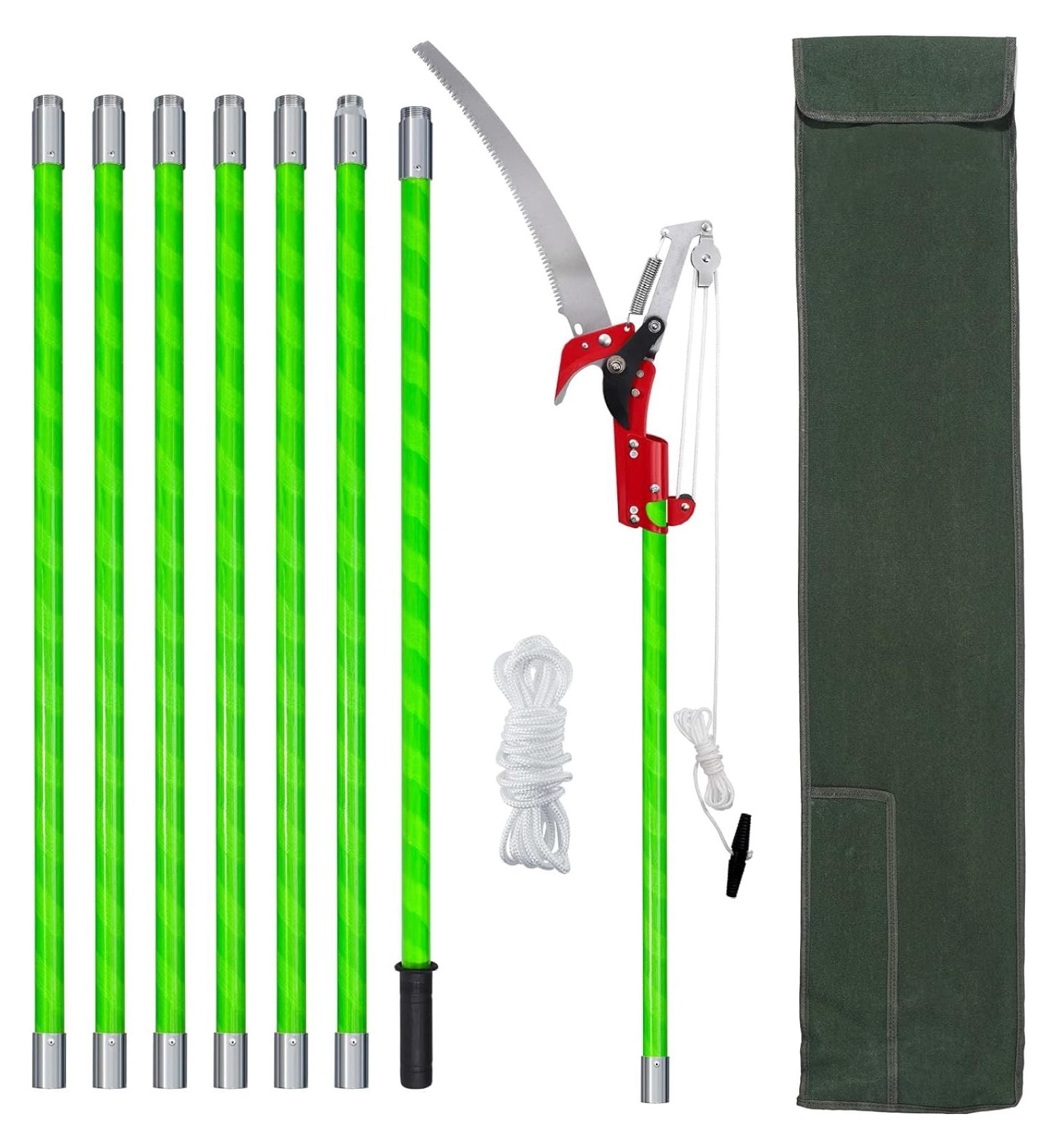 KeLiang 26 Feet Tree Pole Pruner Manual Branches Trimmer Pole Set ...