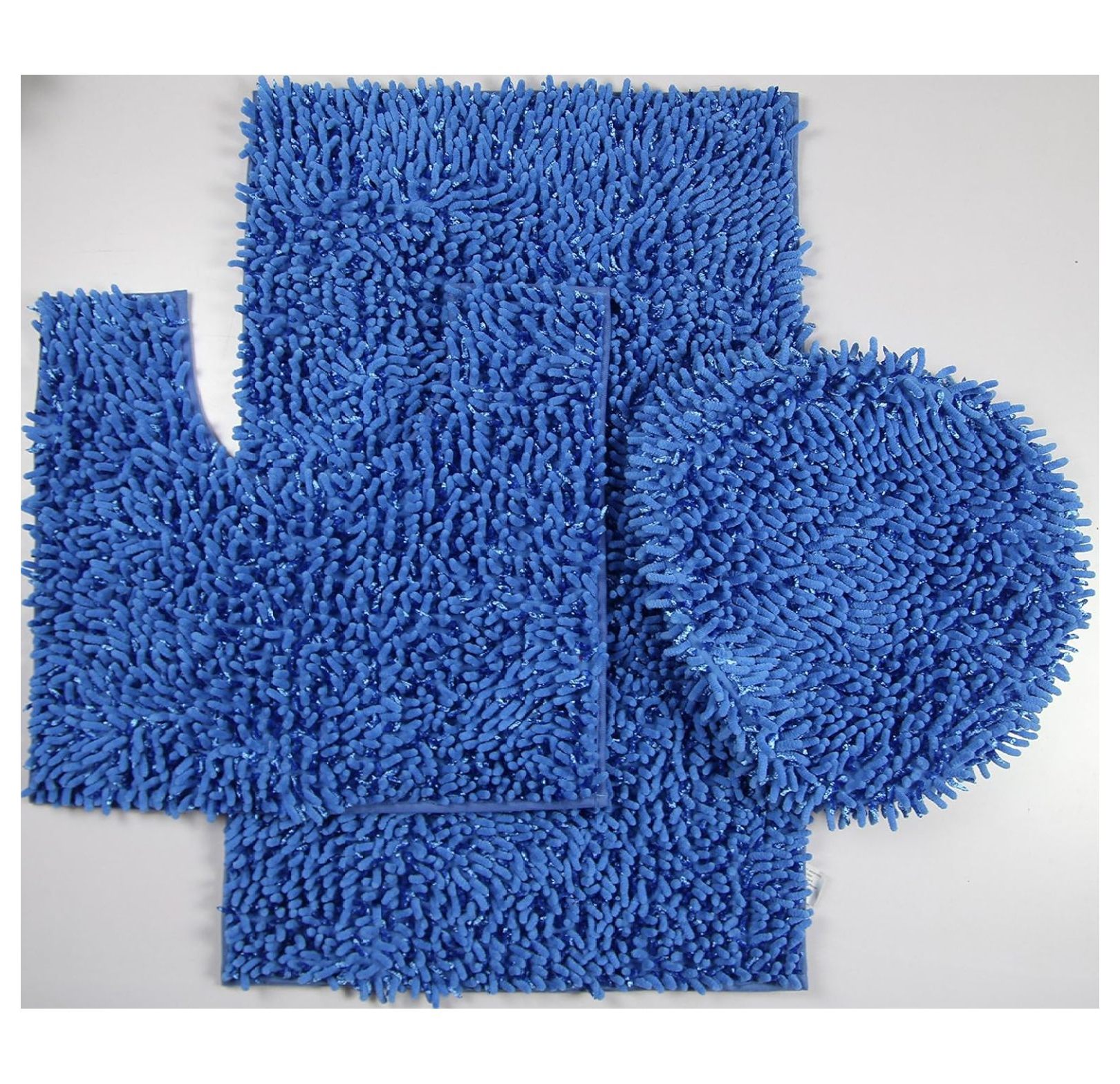 KeLiang 3-Piece Ultra-Soft Shiny Chenille Mixed Microfiber Bath Mats ...