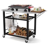 Annualring Portable Outdoor Grill Cart,Stainless Steel Folding Grill ...