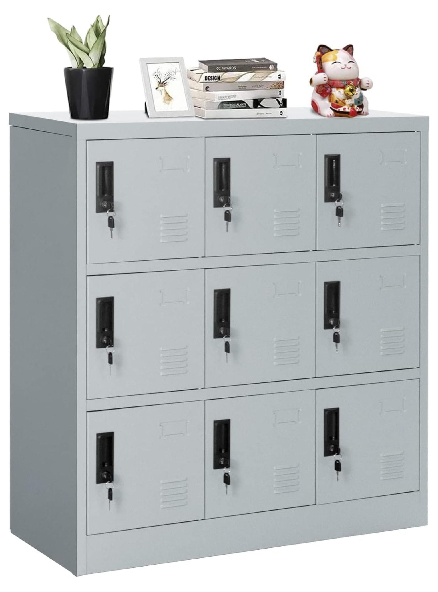 KeLiang 9 Door Lockers Office Storage Locker for School Employees and ...