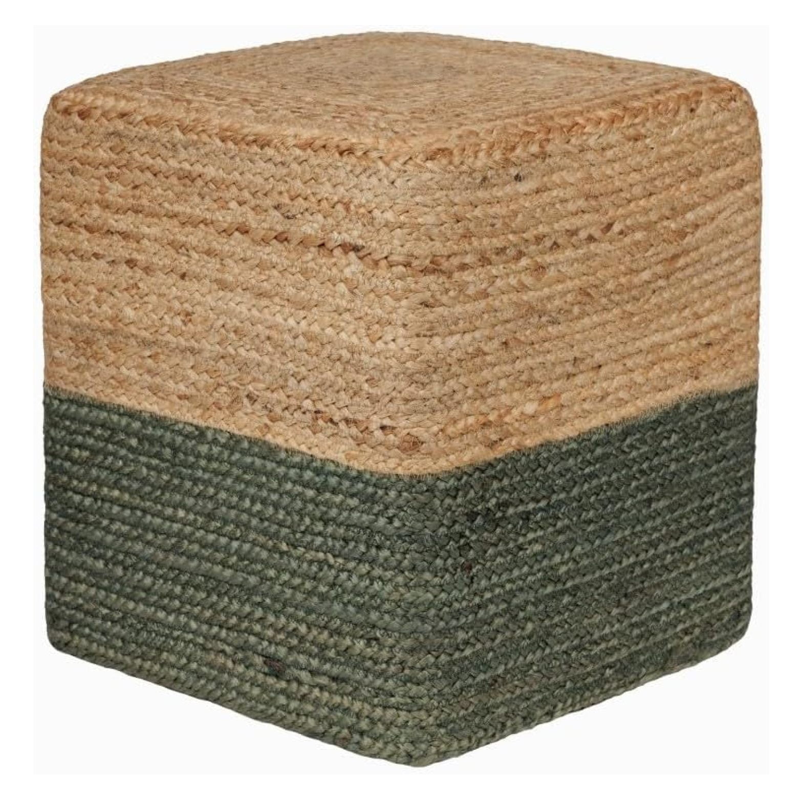 KeLiang · Cube Pouf Foot Stool Ottoman - Jute Braided Pouffe Poof ...