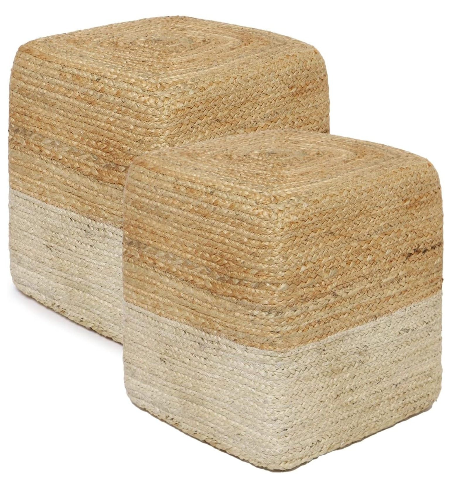 KeLiang · Cube Pouf Ottoman - Braided Pouffe Accent Sitting Square ...