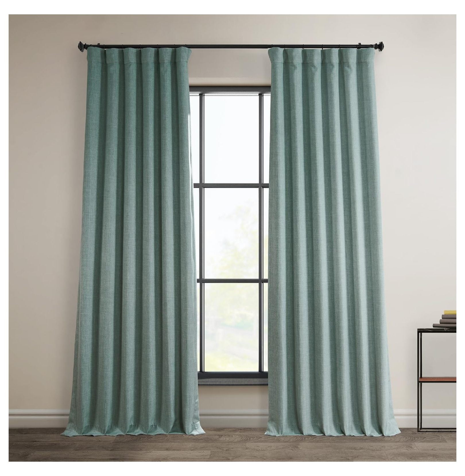 KeLiang Faux Linen Room Darkening Curtains - 84 Inches Long Luxury ...