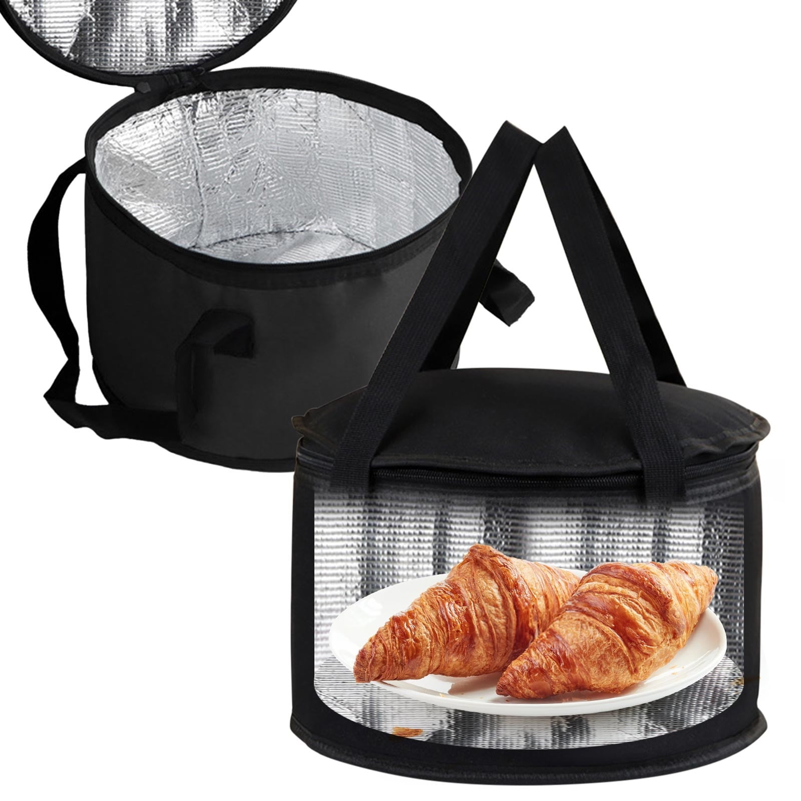 KeShDi Round Pie Carrier 11 X 7 Inch with Dish Tray Stacker Insulated ...
