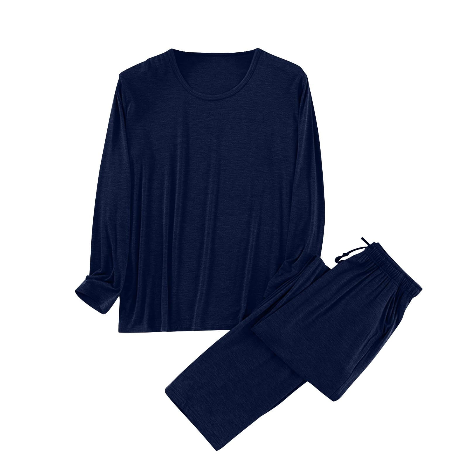 KeShDi Winter Pajamas For Men Fashion Pajama Casual Round-Neck Long ...