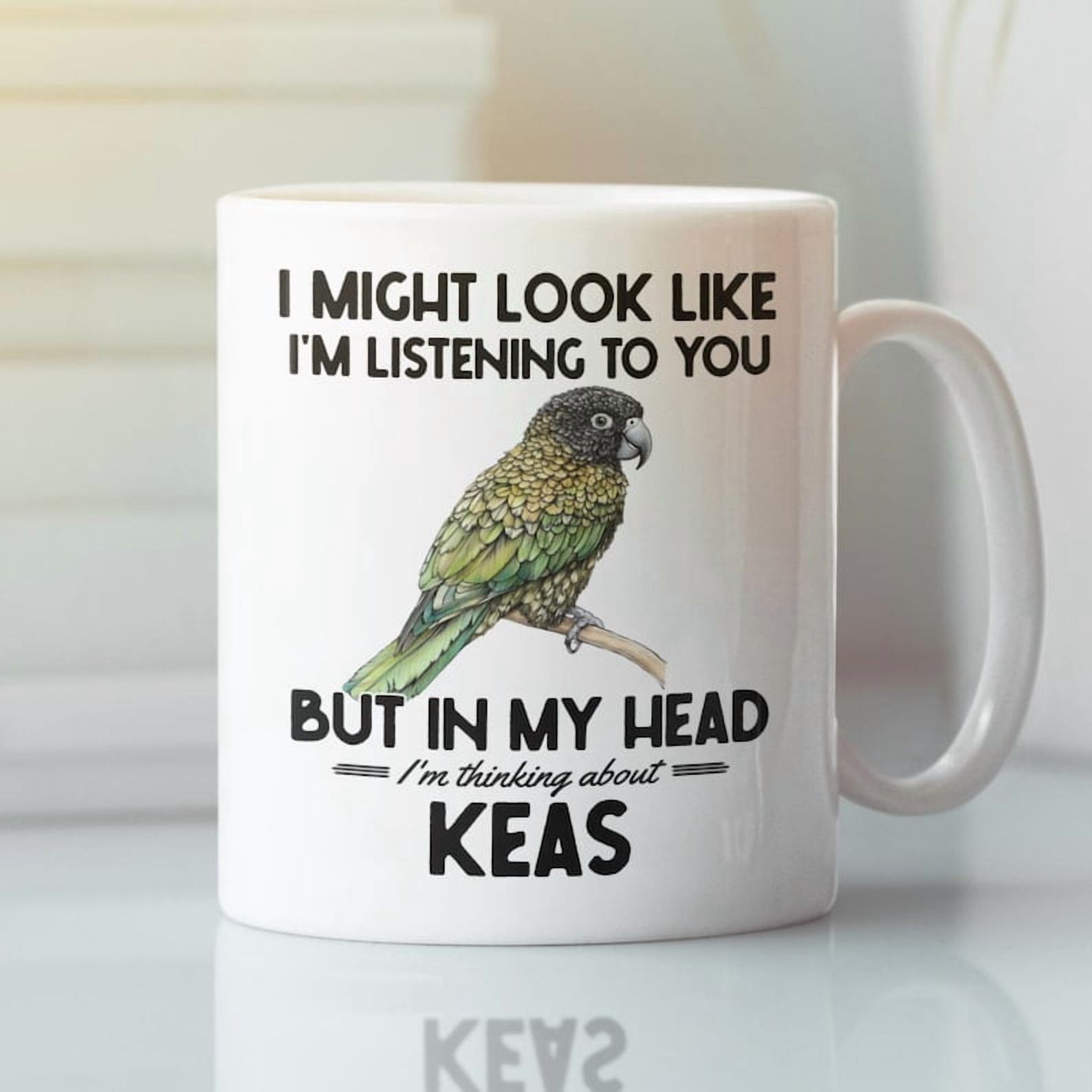 Kea Gifts, New Zealand Kea Parrot Mug, Funny Kea Bird Lover Coffee Cup ...