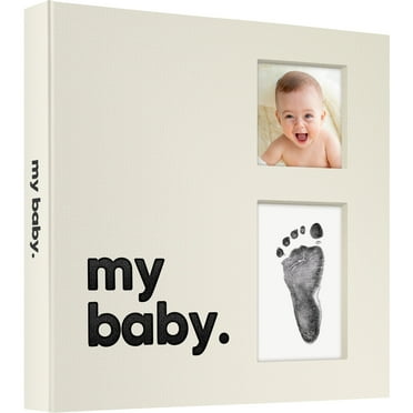 Pearhead Classic Baby Book with Clean-Touch Ink Pad for Handprint or ...