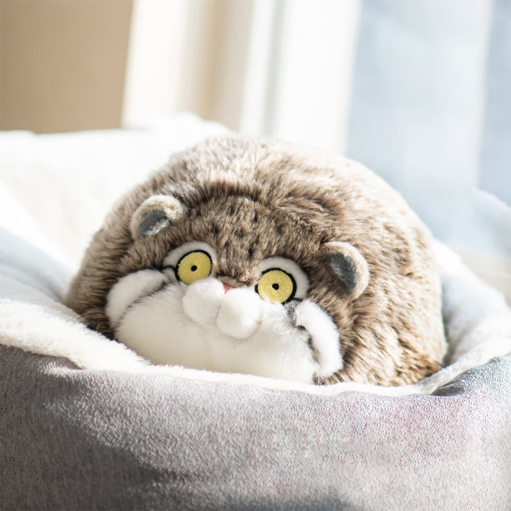 Keaiart Chubby Pallas's Cat Plush Toy, Fat Manul Stuffed Animals Toys ...