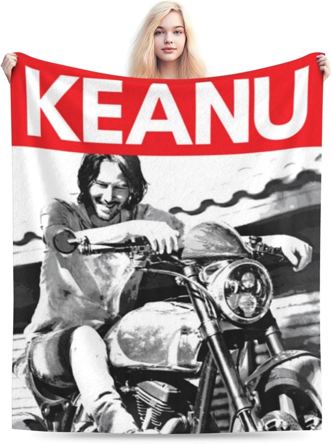 Keanu Actor Reeves Throw Blanket Flannel Blanket Warm Soft Microfiber ...