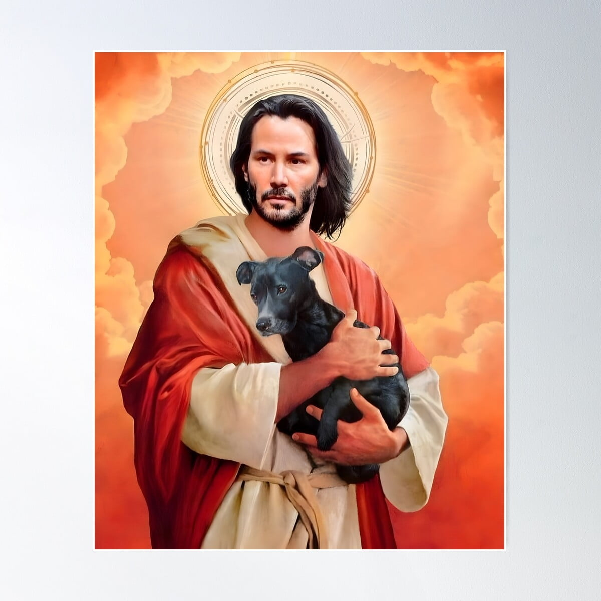 Keanu Reeves As Saint Poster Wall Art, Modern Wall Decor For Living ...
