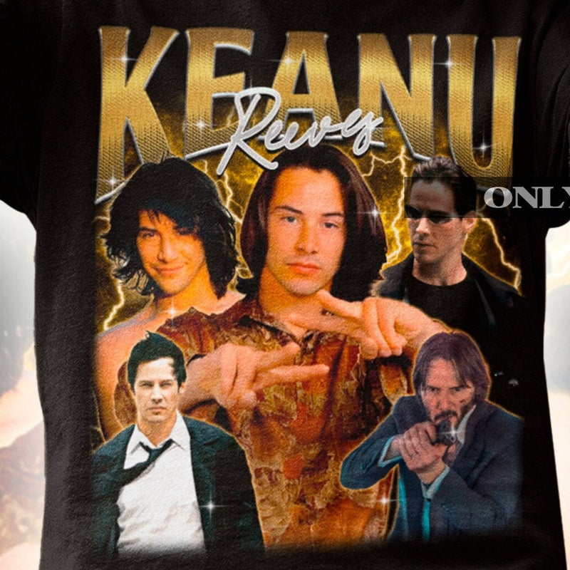 Keanu Reeves Bootleg T-shirt - Iconic Movie Star Tee - Keanu Reeves ...