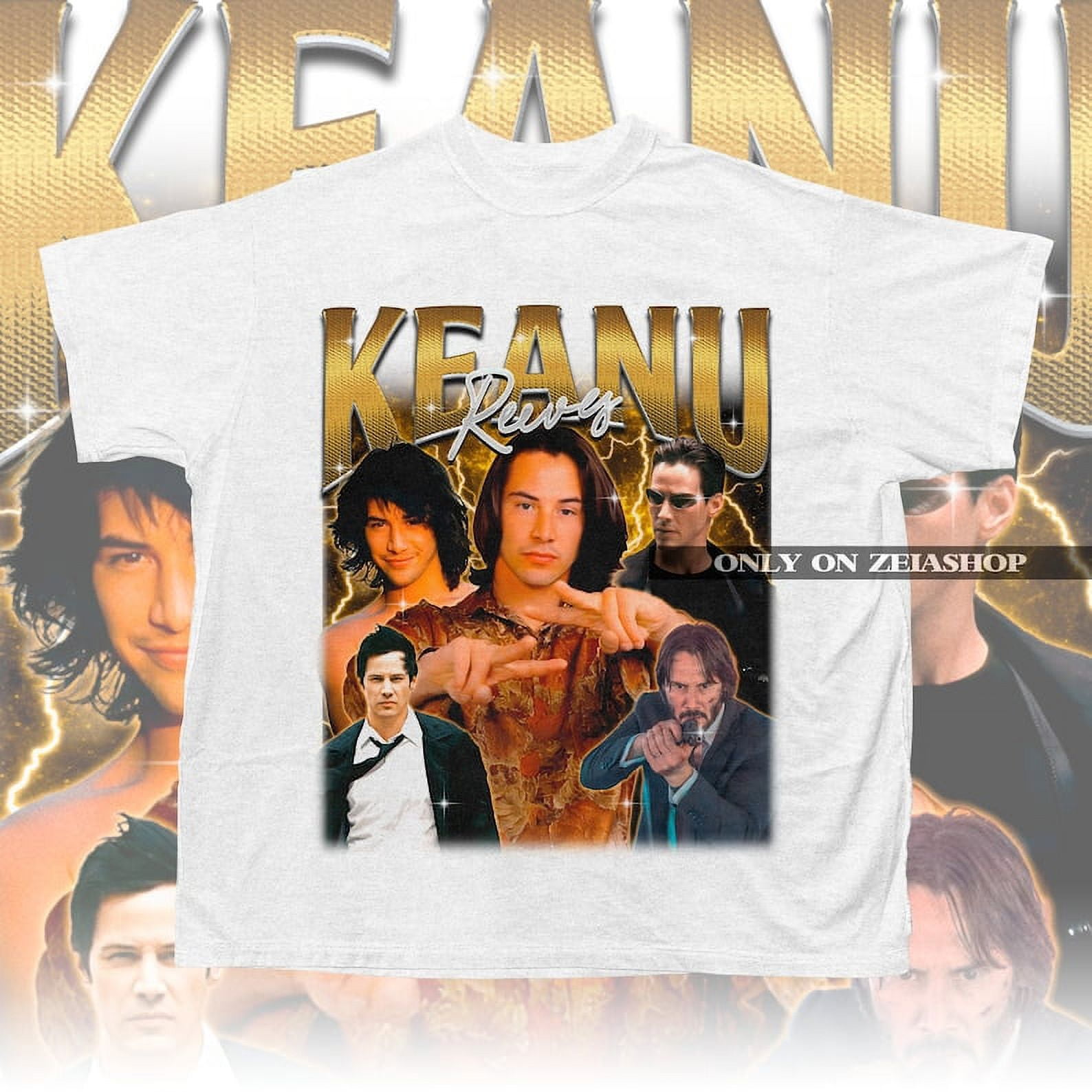 Keanu Reeves Bootleg T-shirt - Iconic Movie Star Tee - Keanu Reeves ...