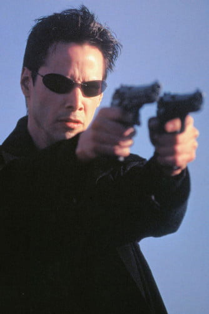 Keanu Reeves Color 24x36 Poster Pointing Guns Matrix - Walmart.com