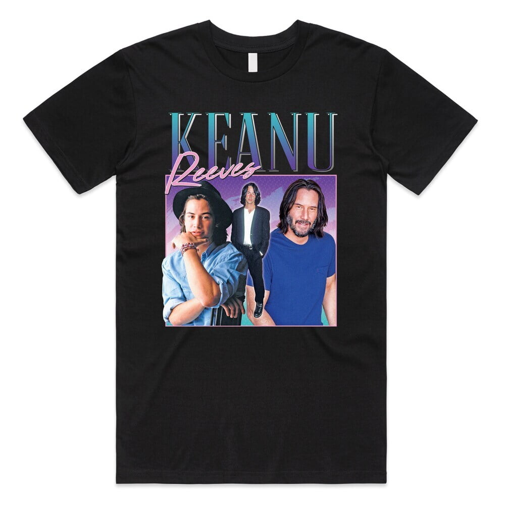 Keanu Reeves Homage T-shirt Tee Top Film Star Movie Icon Legend Retro ...