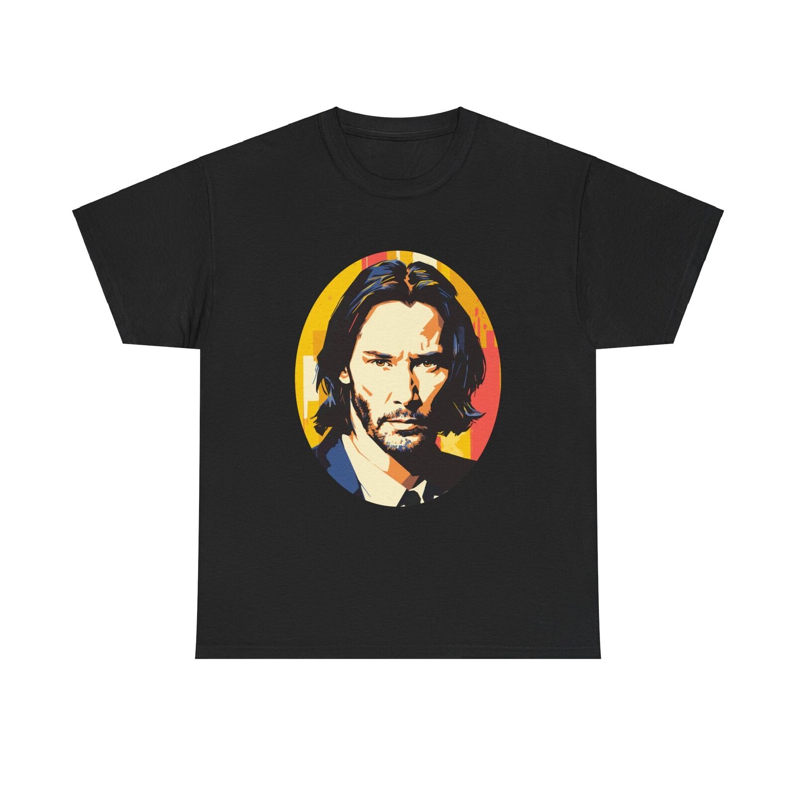 Keanu Reeves Movie Actor Portrait (1) - Unisex Heavy Cotton Tee ...