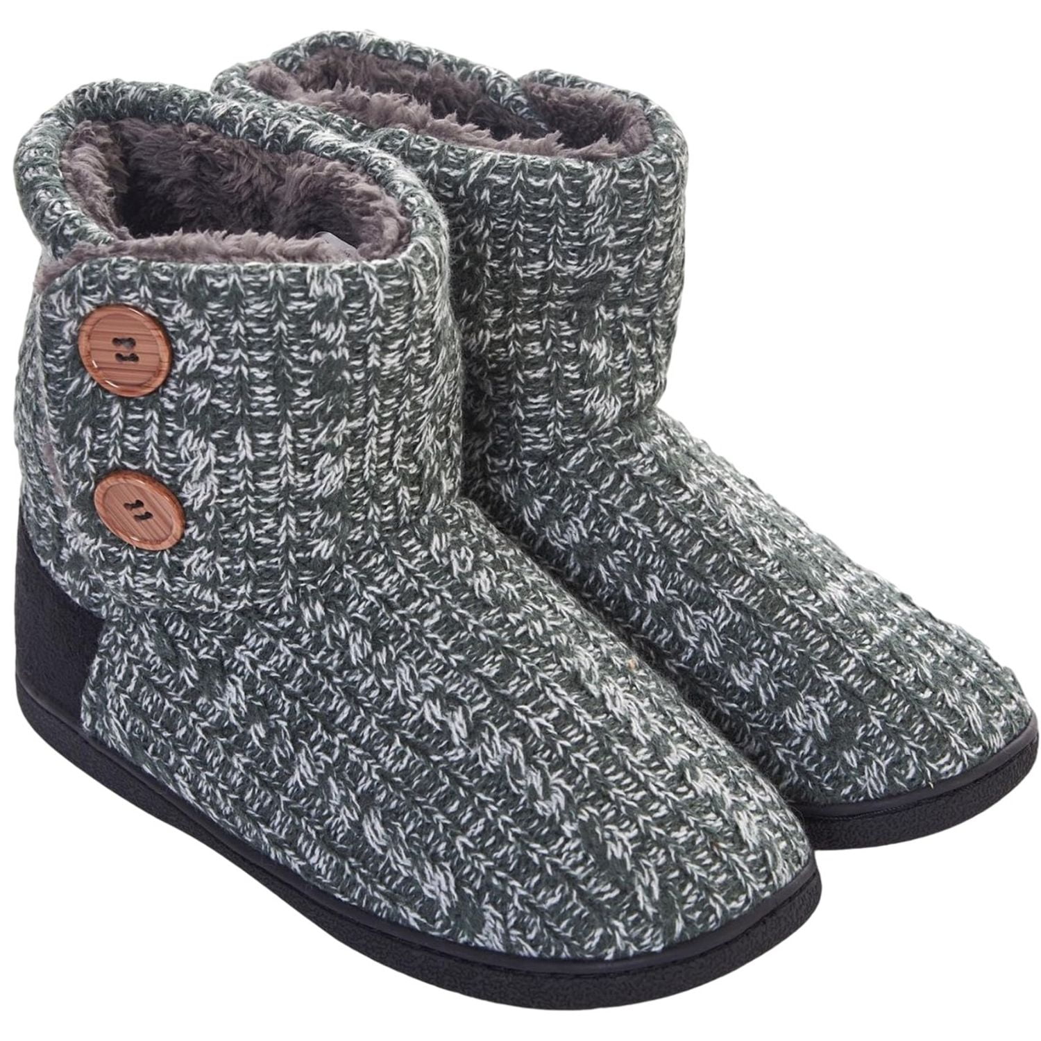 Keanu Womens Cable Knit Slipper Boots - Walmart.com