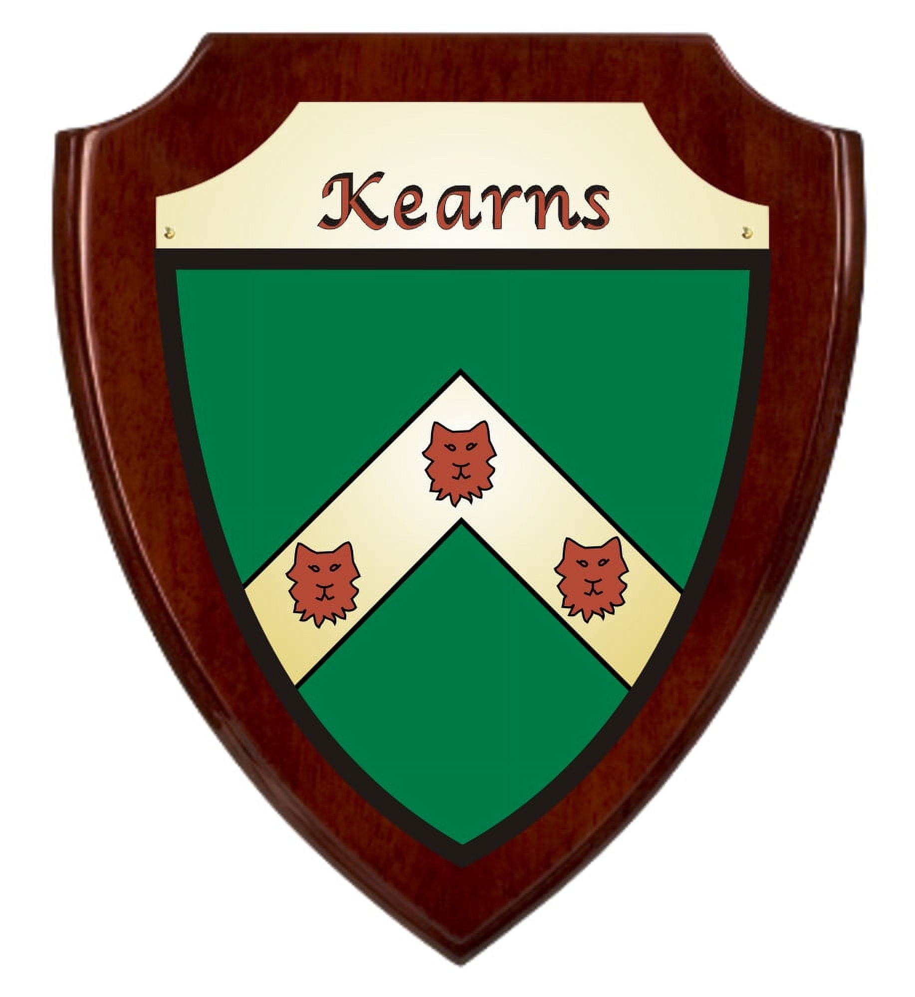 Kearns Irish Coat of Arms Shield Plaque - Rosewood Finish - Walmart.com