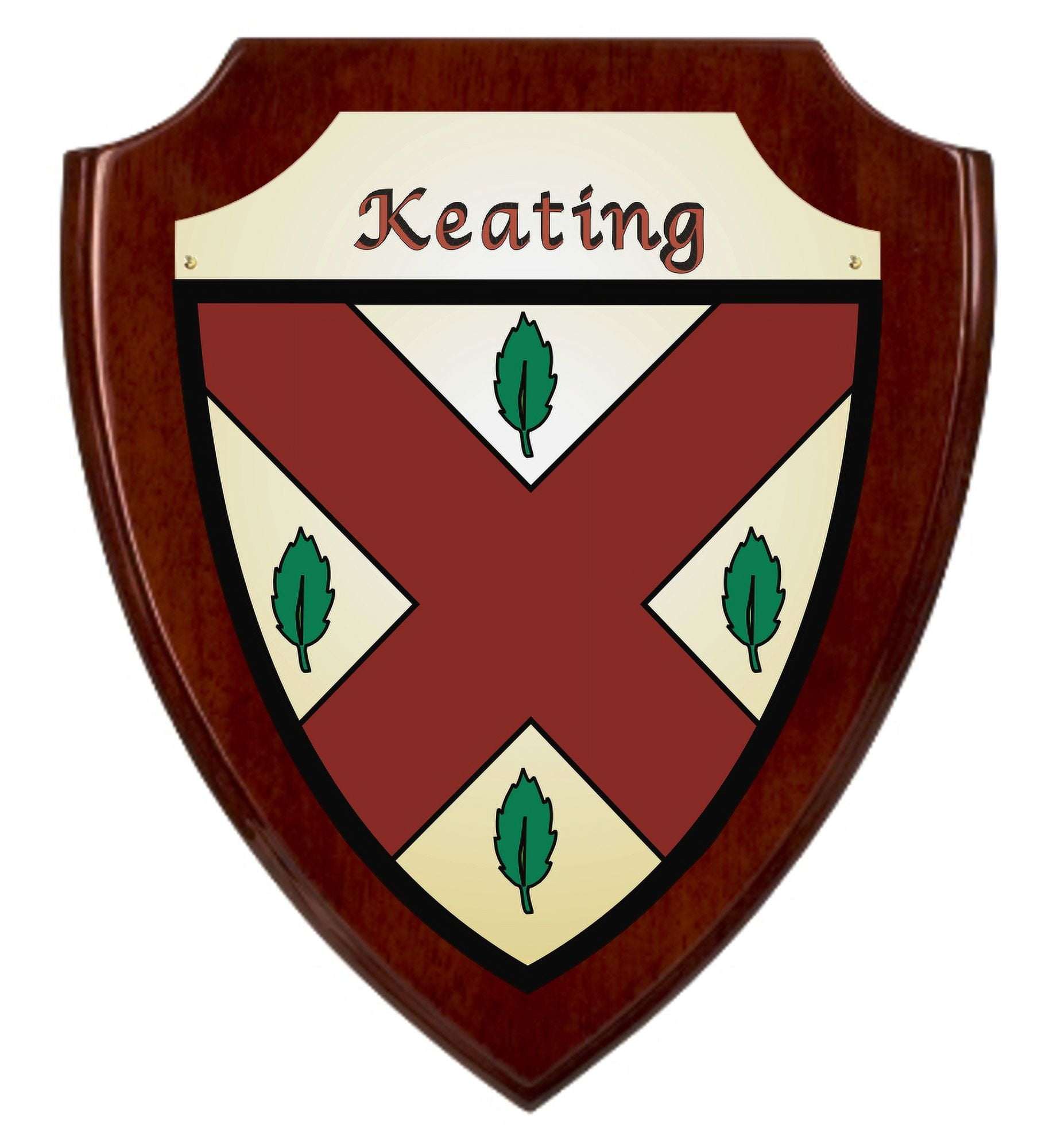 Keating Irish Coat of Arms Shield Plaque - Rosewood Finish - Walmart.com