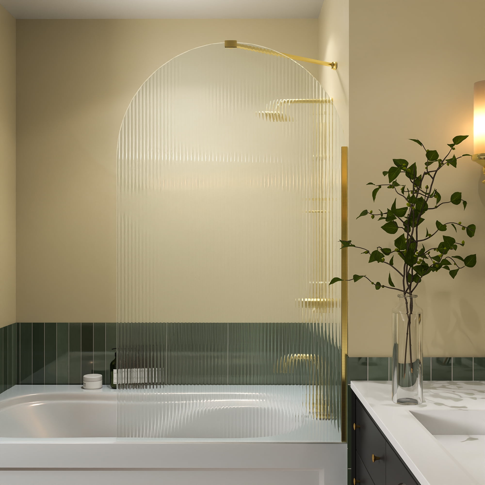Half glass shower door for bathtub store