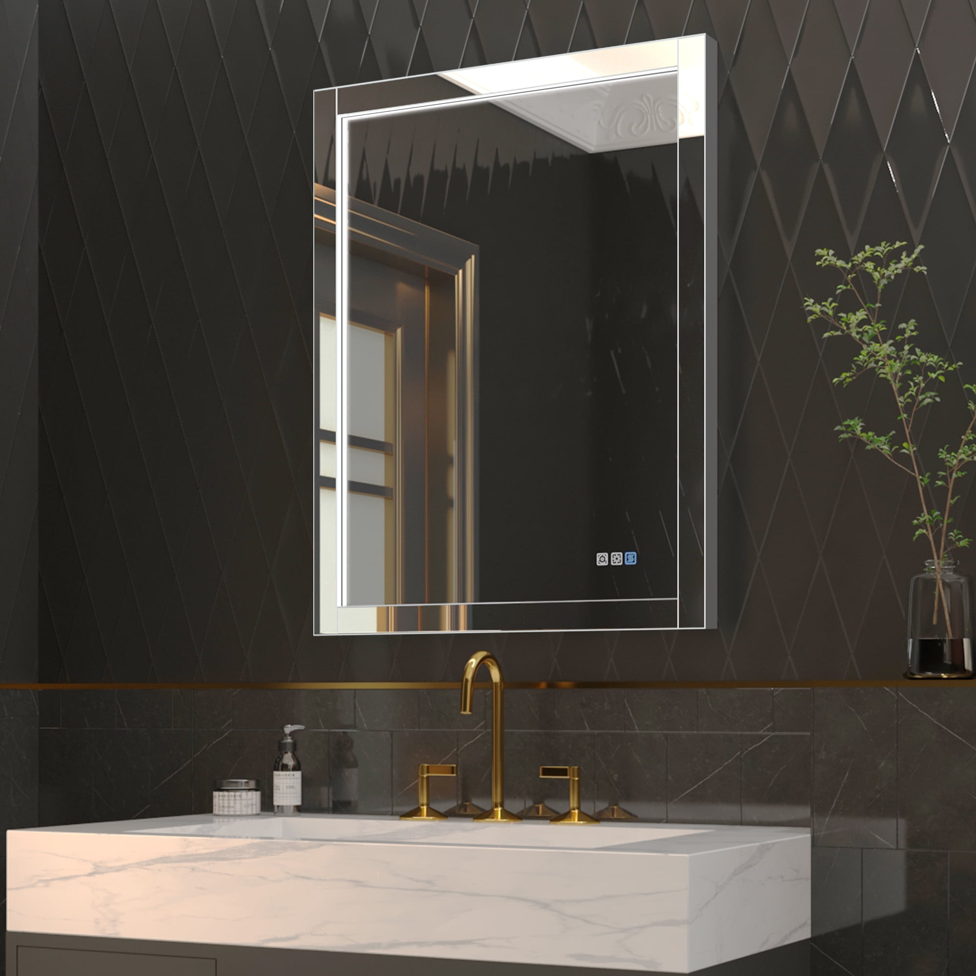 Keazile Anti-Fog LED Bathroom Mirror - Dimmable, Defogging - Walmart.com