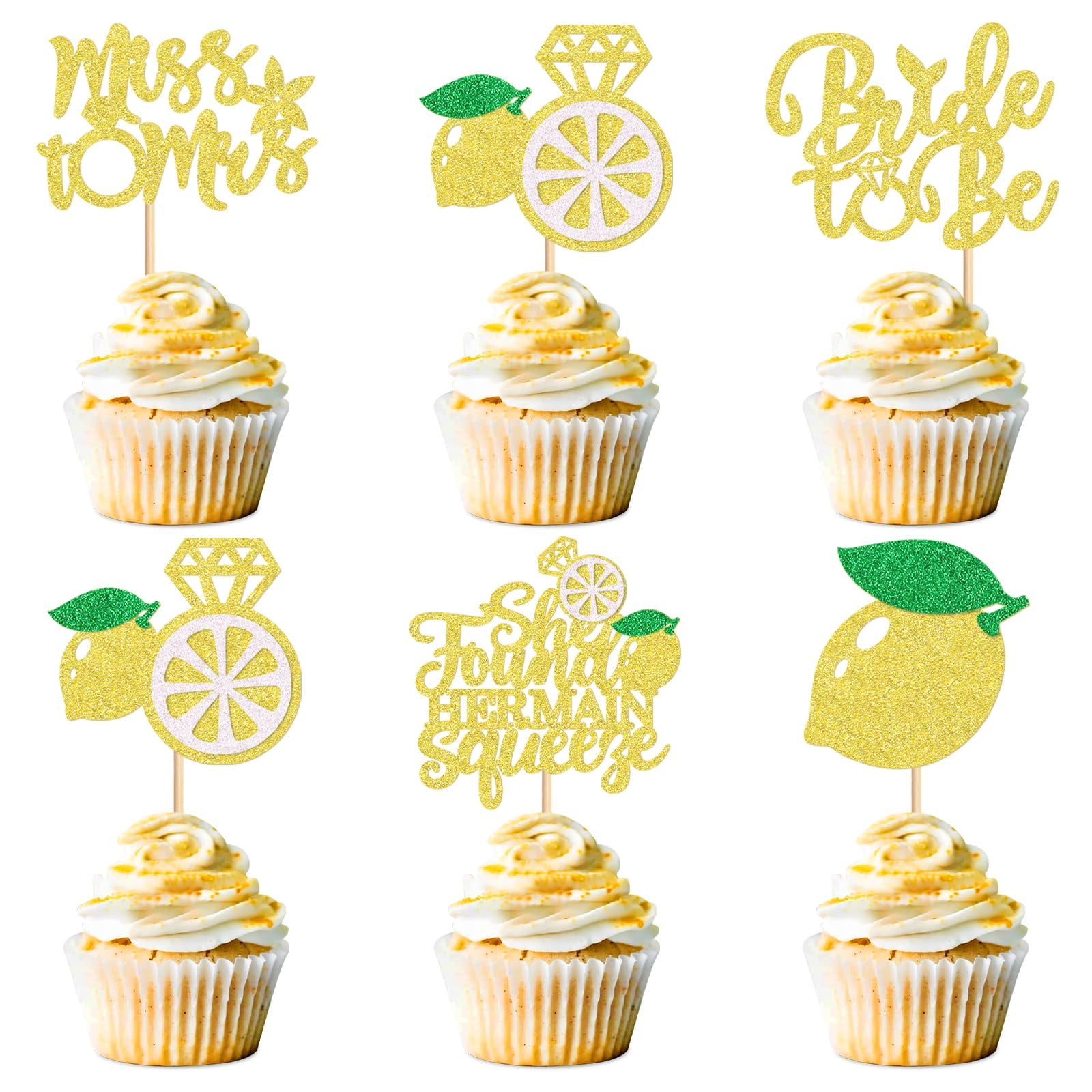 Keaziu 30 PackITSC Lemon Cupcake Toppers She found her Main Squeeze ...