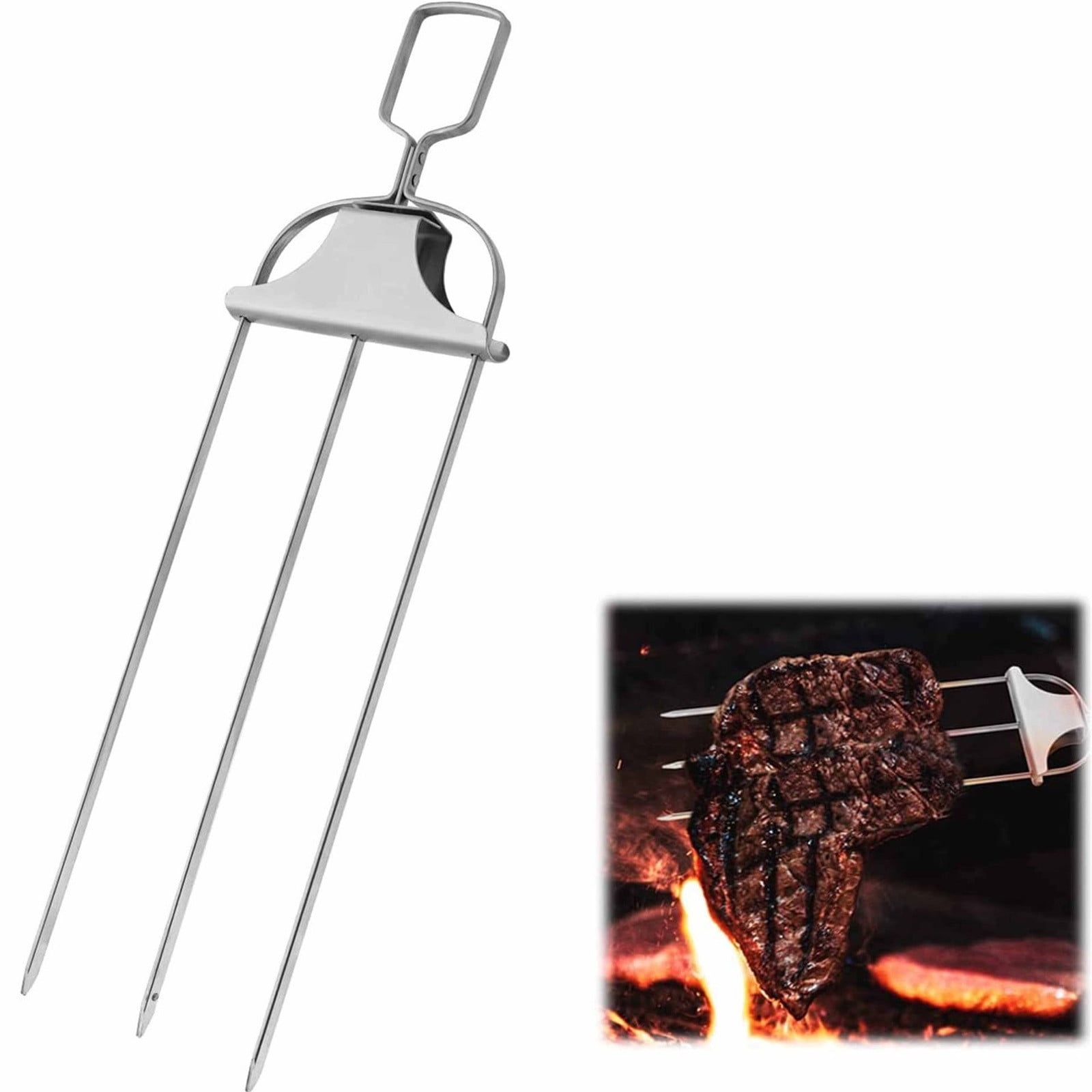 Kebab Skewers 3 Way Grill Skewers 14 Inch Skewers for Grilling ...
