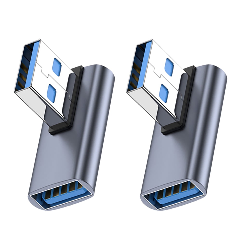 Kebiory 2 Pack 90 Degree USB Male to Female Adapter,Up and Down Angle ...