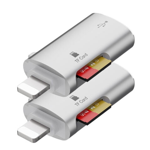 Kebiory 3 in 1 Lighting to USB + TF Adapter,Portable Lighting Converter ...