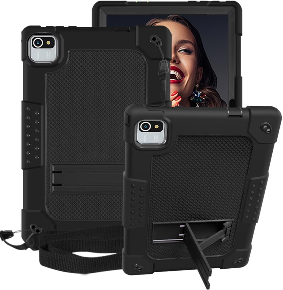 Kebiory Shockproof Kids Shoulder Strap Stand Hybrid Tablet Case for Baken B10 2022/Volentex M10 ...