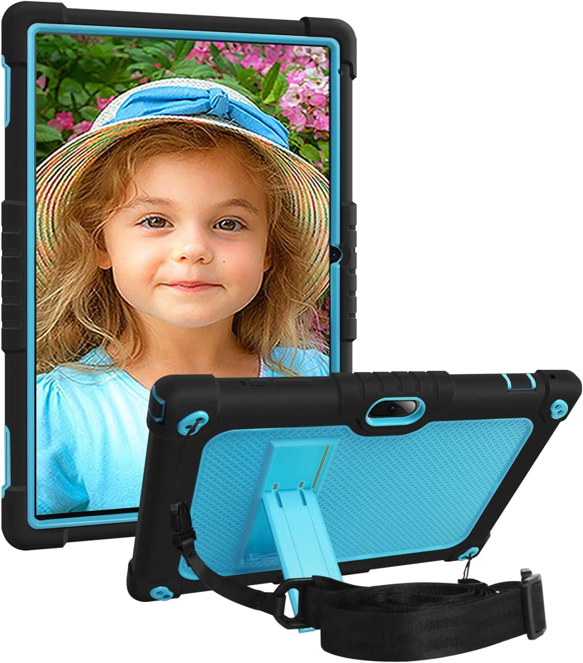 Kebiory for TCL Tab 10 5G Case,Shockproof Kids Friendly Shoulder Strap ...
