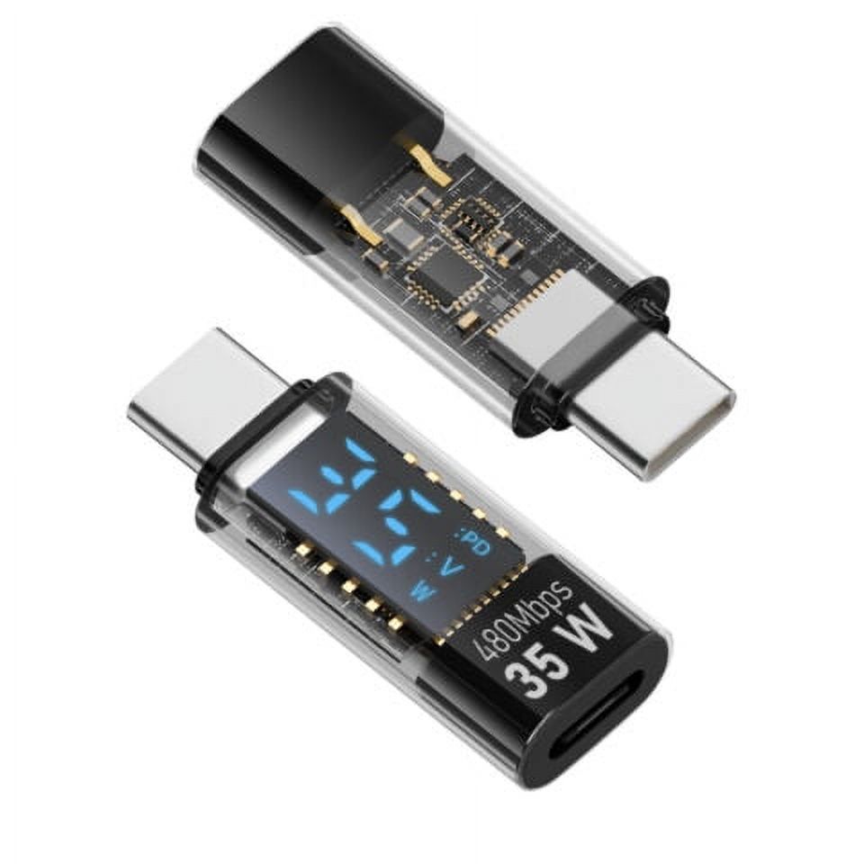Kebiory USB-C Adapter with LED Display,PD 35W USB Type C Male to Lightn ...
