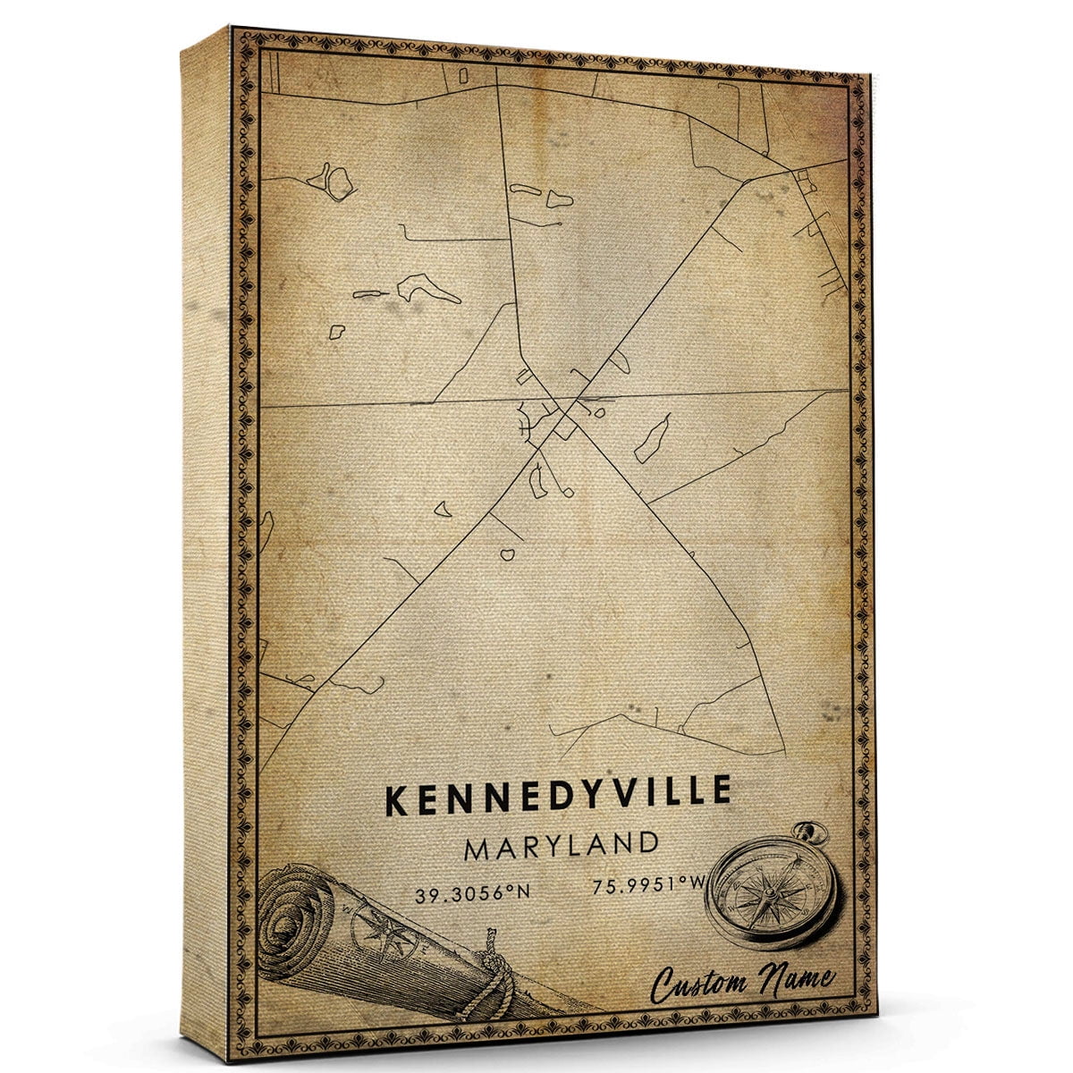 Kechi Map Poster, Kansas Map Art Poster, Canvas, Kechi Map City vintage ...