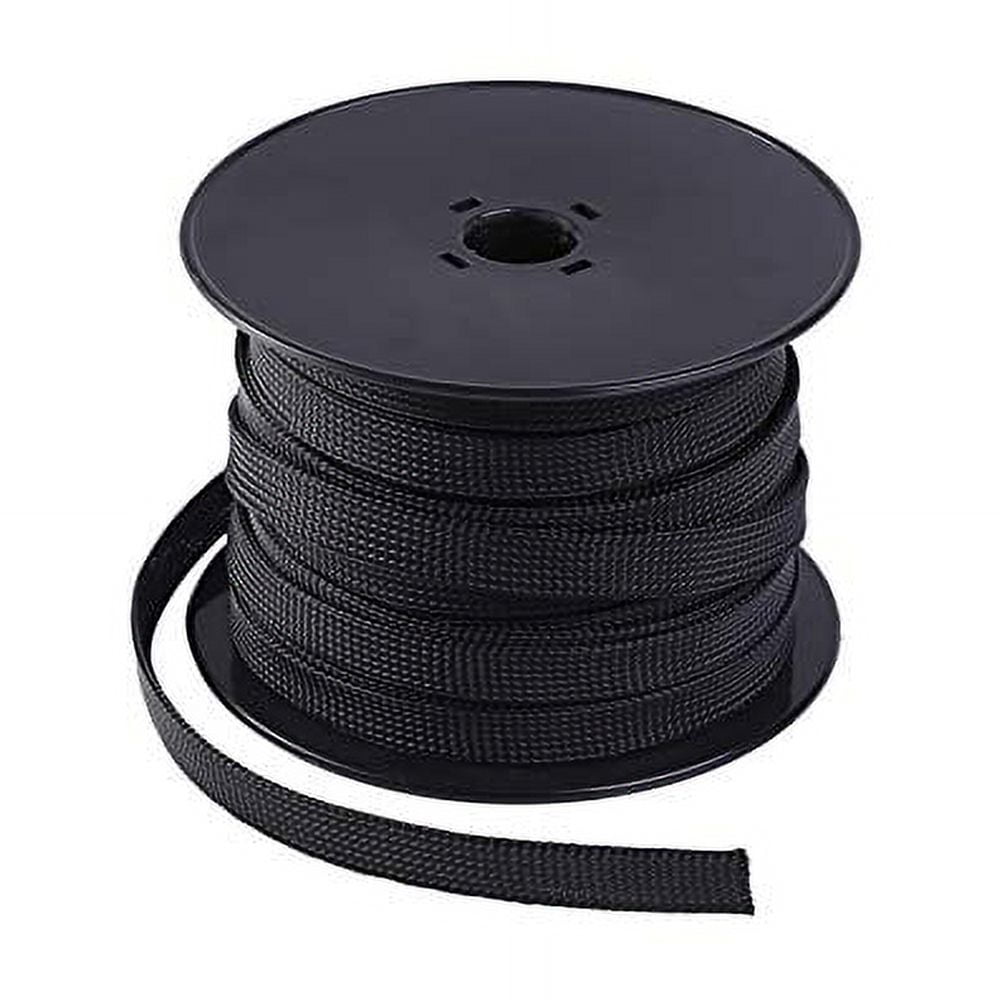 Keco 100ft - 1/4 inch PET Braided Expandable Cable Sleeve - Wire ...