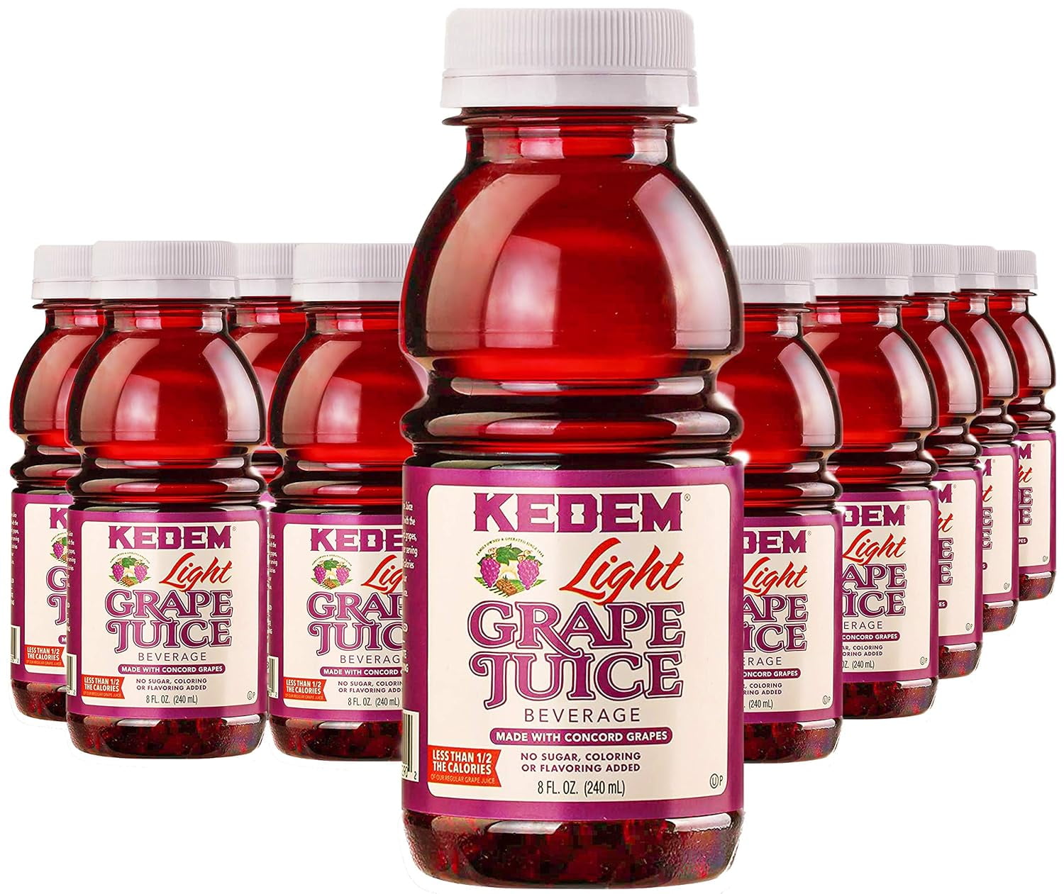 Kedem, Light Concord Grape Juice, 8oz Plastic Bottle, (24 Pack) Less ...